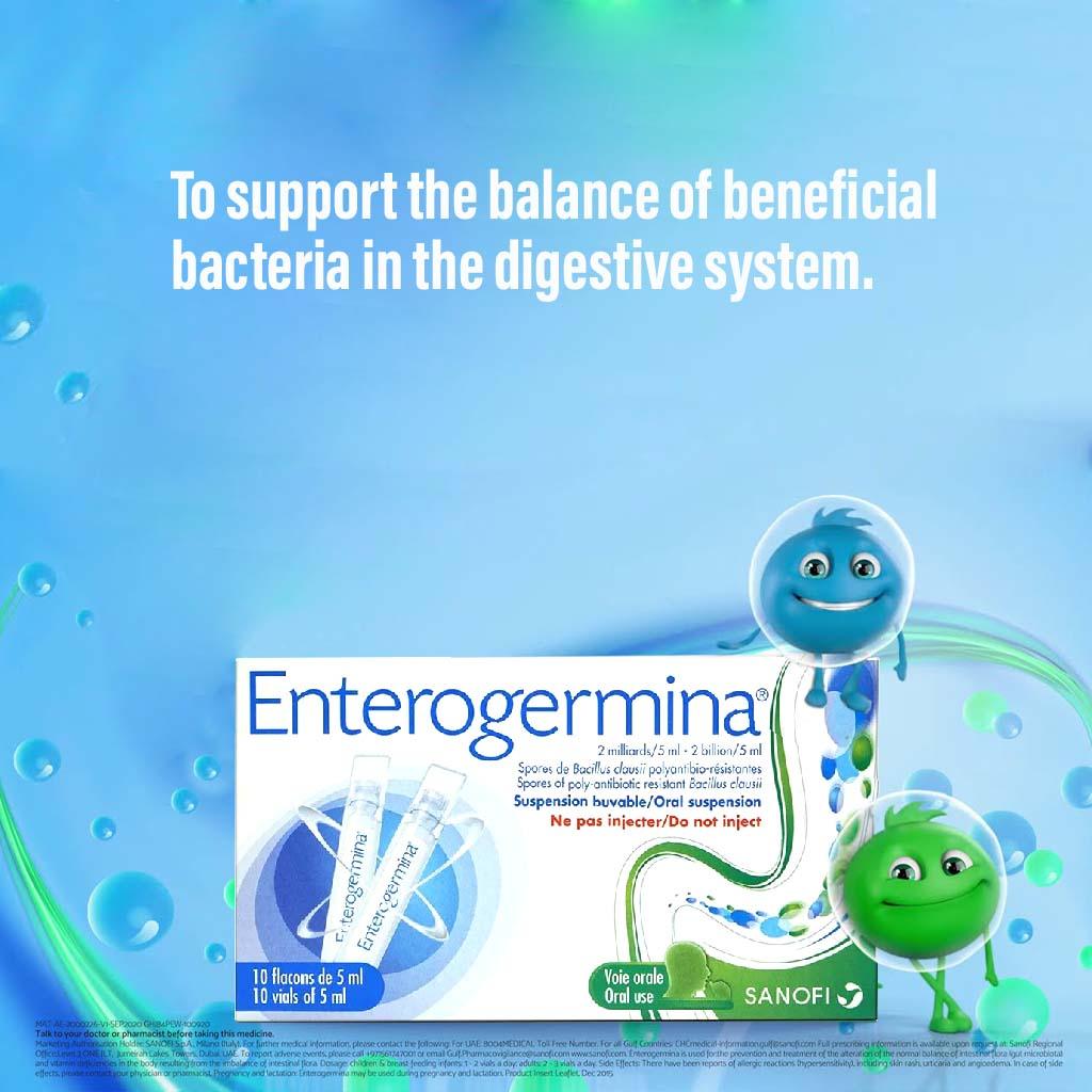 Buy Enterogermina 2 Billion/5 mL Suspension Oral Vials 10's – Wellness Shoppee