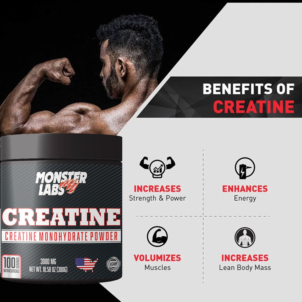Monster Labs Creatine Monohydrate Powder, 3000gms – Wellness Shoppee
